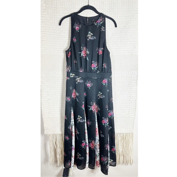 Ted Baker London | Dresses | Ted Baker Black And Red Floral Sleeveless ...